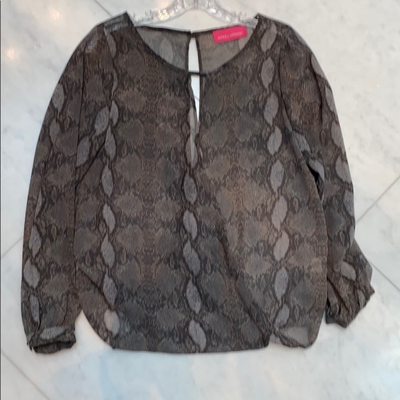 Pookie & Sebastian | Tops | Pookie Sebastian Blackbrown Snake Print ...